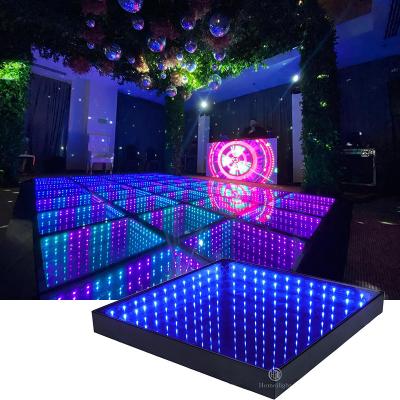 China Popular wedding disco party abyss 3D mirror dance floor portable dancing tiles 3D dancefloor for sale