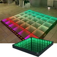 China Wholesale RGB LED Dance Floor LED 3D Mirror Abyss Dance Floor 3D DJ Stage Lighting Floor For Stage Show Event for sale