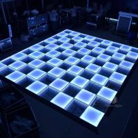 China LED 3D Mirror Frost Abyss Dance Floor For Wedding Disco Party for sale