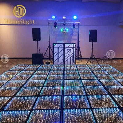 China Car exhibition panels LED stage mirror glass 3D starry dance floor wedding for sale