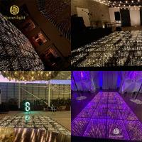 China Rental 3D mirror golden starry starlit LED dance floor for sale for sale