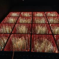 China Wedding Disco Party Golden Starry Dance Floor Waterproof Starlit 3D Mirror Video Dance Floor for sale