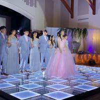China 48/96pcs RGB 3in1 LED Matte Dance Floor For Wedding Party Stage for sale
