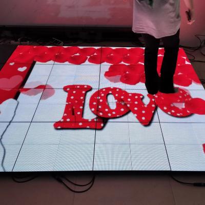 China 6000K Daylight Alert P3.91 Interactive LED Display Screen Dance Floor for DJ Disco Party for sale