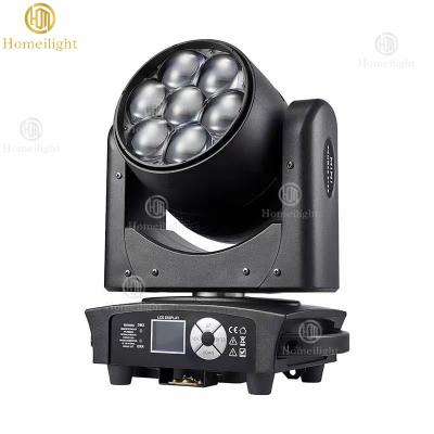 China Mini 7*40w Rgbw 4 in 1 Zoom Wash Moving Head Lights Dj Stage Lighting with 7pcs Leds for sale
