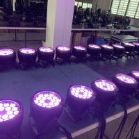 China 18PCS Waterproof RGBWAUV 6 In1 LED Stage Lighting Flat Par LEED Lights IP68 for sale