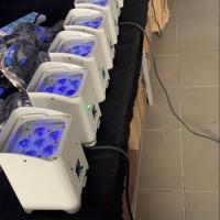 China Wireless LED Par Light DMX 512  6*18w RGBWAUV 6IN1 LED Projection Light for sale