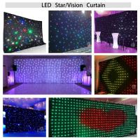 China IP33 Flexible LED Curtain Wedding Stage Backdrop P18cm 3*4m LED Screen Curtain for sale