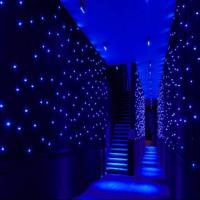 China Wedding DJ Booth LED Star Cloth in Blue White Twinkle Light with 8CH Channel for sale