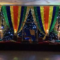 China Wedding DJ Booth LED Star Cloth in Blue White Twinkle Light with 8CH Channel for sale