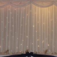 China 150w Double Decker Fireproof Velvet Backdrop LED Starlit Curtain White Lights for Stage for sale