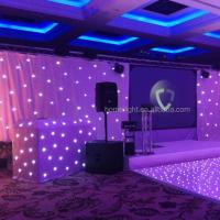 China 150w Double Decker Fireproof Velvet Backdrop LED Starlit Curtain White Lights for Stage for sale