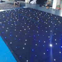 China 6000K LED Star Curtain Backdrop Double Decker Fireproof Velvet Material For Stage for sale