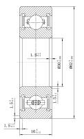 China MEGE 206 ( 6206 2RS ) P5 Deep Groove Ball Bearing for sale