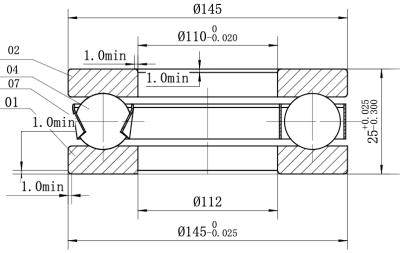 China MEGE 51122 Thrust  Ball Bearings for sale