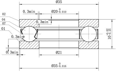 China MEGE 51104 P5 Thrust  Ball Bearings for sale