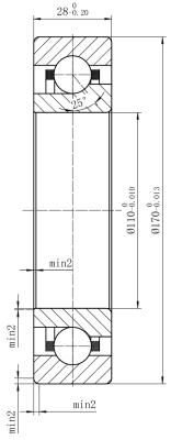 China MEGE 7022ACD/P4A  Angular Contact Ball Bearing for sale