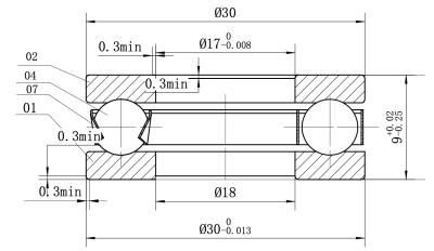 China MEGE 51103 (8103)  P5 Thrust  Ball Bearings for sale