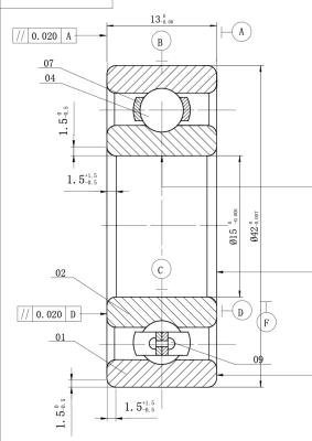 China MEGE 6302 P5 Deep Groove Ball Bearing for sale