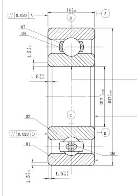China MEGE 6303 P5 Deep Groove Ball Bearing for sale