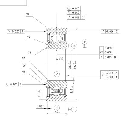 China MEGE 6205 2RS (205) P5 Deep Groove Ball Bearing for sale