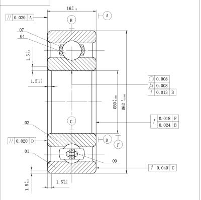 China MEGE 6206 (206) P5 Deep Groove Ball Bearing for sale