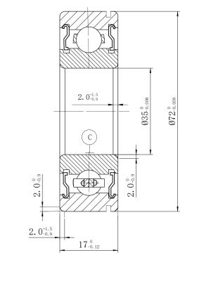 China MEGE 6207 2ZN P6 Deep Groove Ball Bearing for sale