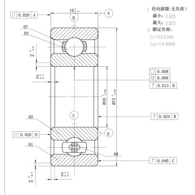 China MEGE 306(6306)  P6 Deep Groove Ball Bearing for sale