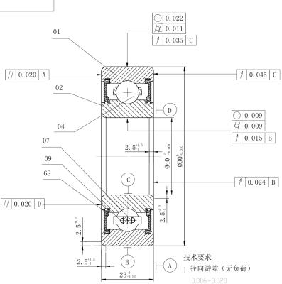 China MEGE 180308 (6308-2RS) P4 Deep Groove Ball Bearing for sale