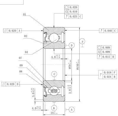China MEGE 6314-Z P4 Deep Groove Ball Bearing for sale