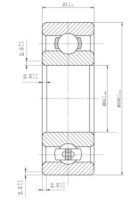 China MEGE 6211 P6 Deep Groove Ball Bearing for sale