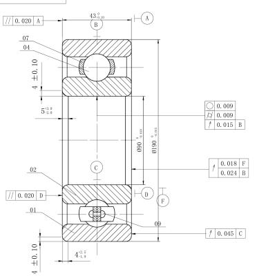 China MEGE 6318 P5 Deep Groove Ball Bearing for sale