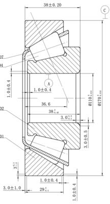 China MEGE 32022X P5 Tapered Roller Bearing for sale