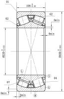 China MEGE 22244 CC P5 Spherical Roller Bearing for sale