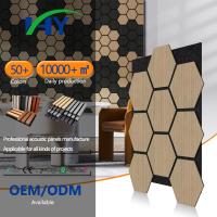 China Modern Hexagon AKUpanel Grade B1 Fireproof 2400x600mm Sound Proofing Wall Panels for sale