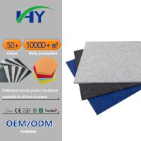 China Grey PET Acoustic Panel Soundproofing Hanging Installation For Bar Decoration for sale