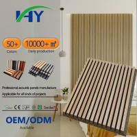 China Fireproof Eco Friendly Wood Slat Acoustic Panel For Home Decoration With MDF for sale
