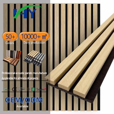 China Twill Venner MDF Wood Slat Acoustic Panel 2400x600mm For Home Decoration for sale
