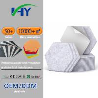 China 25x30cm PET Hexagon Acoustic Panels For Wall Decoration Flame Retardant for sale