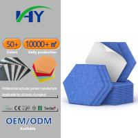China Eco Friendly Office Hexagon Acoustic Panels 1200g/sqm 1500g/sqm 1800g/sqm Density for sale