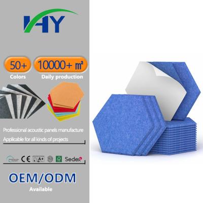 China Eco Friendly Office Hexagon Acoustic Panels 1200g/sqm 1500g/sqm 1800g/sqm Density for sale