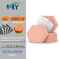 China Pink Aesthetic Hex Acoustic Panels For Home Decoration Soundproof Hexagon Panels for sale