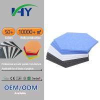 China Eco Friendly PET Modern Hexagon Acoustic Wall Panels Sound Absorbing Flame Retatdant for sale