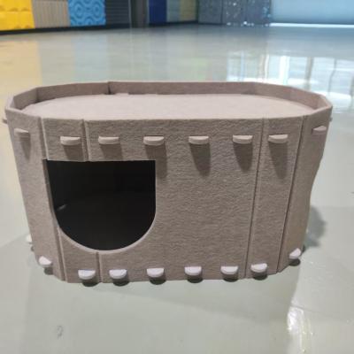 China 2 In 1 Cat Play House Nap Pod Durable PET Frame With Semi Enclosed for sale