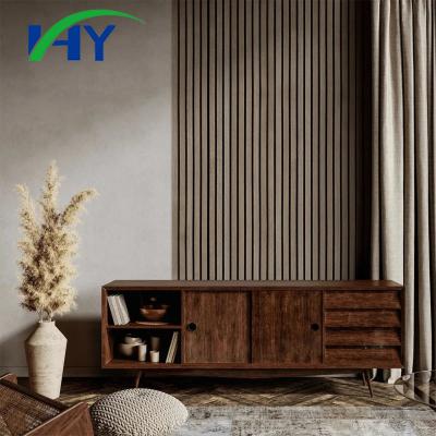 China Sound Absorption MDF Acupanel Acoustic Wood Panel Wood Slatted Wall Panels 2400x600mm for sale