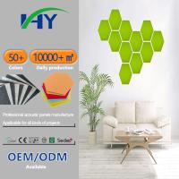 China Eco Friendly Hexagonal Acoustic Wall Panels For Office Space 1200g/sqm Density for sale