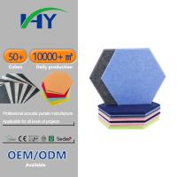 China 25*30cm Aesthetic PET Hexagon Acoustic Panels For Living Room Decoration for sale