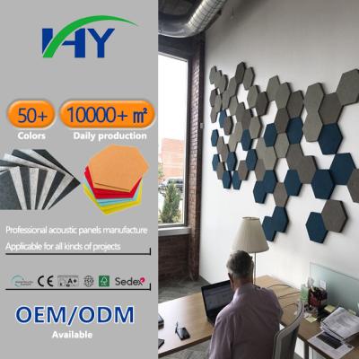China Sound Absorption Hexagon Acoustic Wall Panels For Renovation for sale
