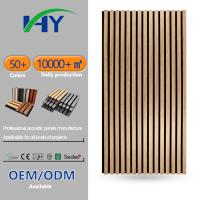 China Ripple Wood Slat Acoustic Panel For Bedroom Decoration Customized for sale