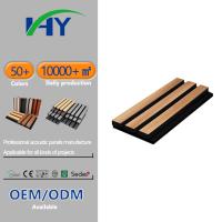 China Library Wall Decoration Wood Slat Acoustic Panel PET MDF Sound Absorption Panel for sale